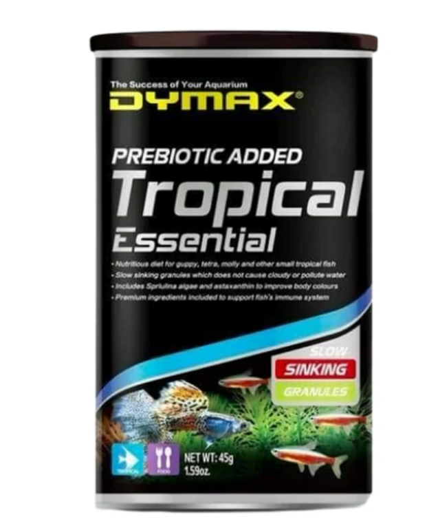 Dymax Tropical Essential Sinking Granules 45g – Uncle Tom's Pet & Poultry