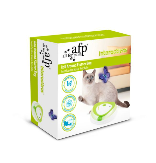 AFP Interactive Roll Around Flutter Bug Cat Toy – Uncle Tom's Pet & Poultry