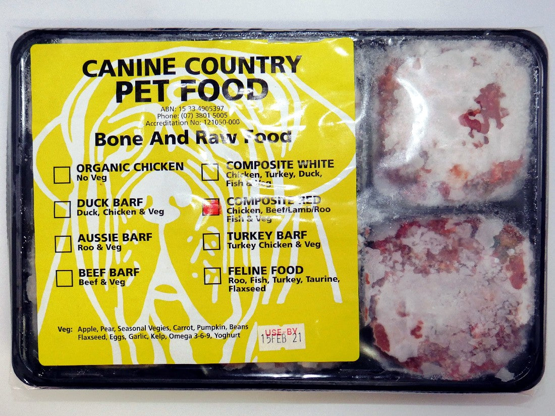 Canine Country Composite Red Barf Tray 1kg – Uncle Tom's Pet & Poultry