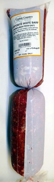 Canine Country Composite White BARF Roll 1kg – Uncle Tom's Pet & Poultry