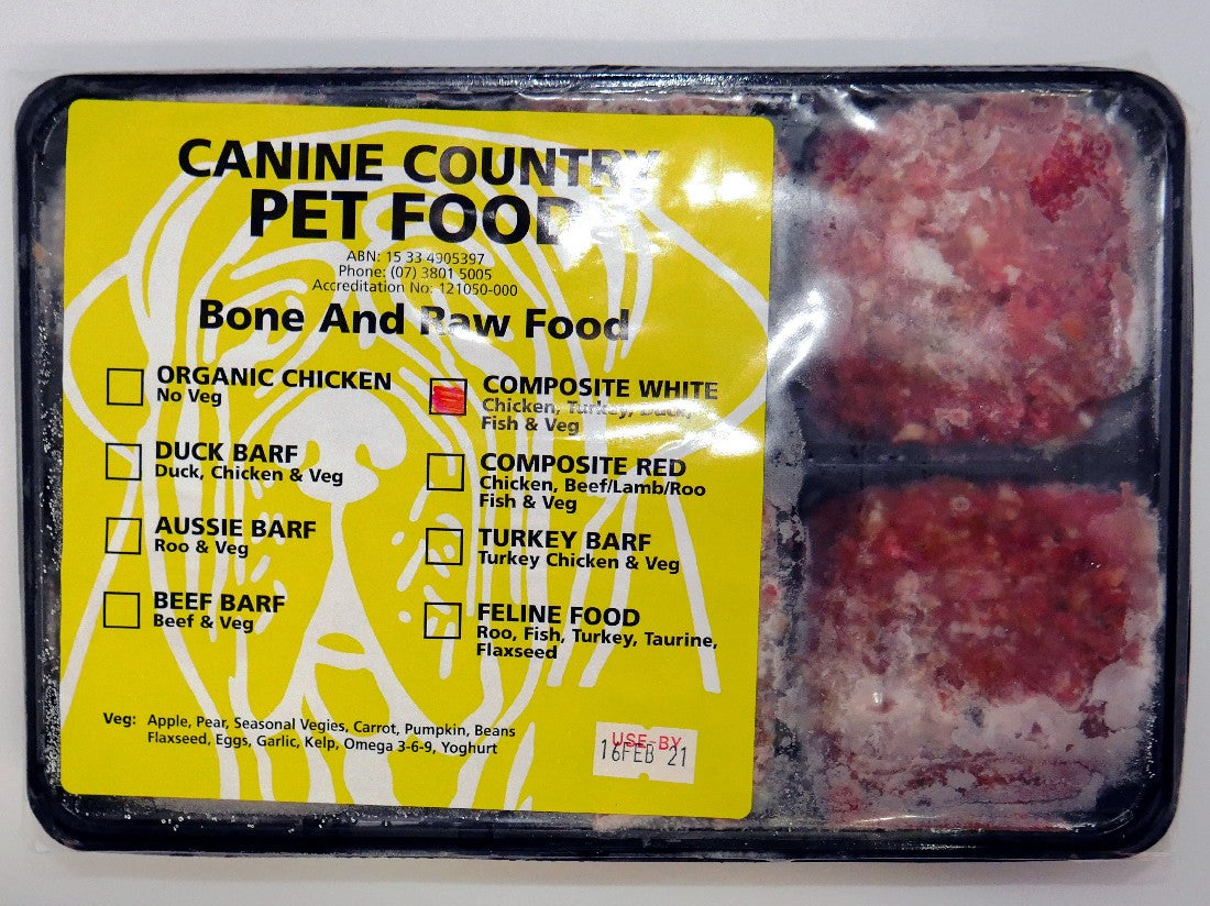 Canine Country Composite White Barf Tray 1kg – Uncle Tom's Pet & Poultry