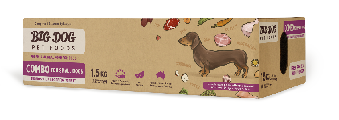 Big Dog Combo Raw Diet Small Dog Food 1.5kg – Uncle Tom's Pet & Poultry