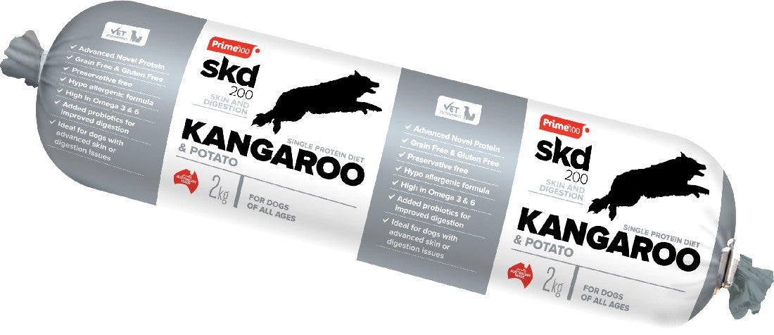 Prime 100 Kangaroo & Potato Dog Roll 2kg – Uncle Tom's Pet & Poultry